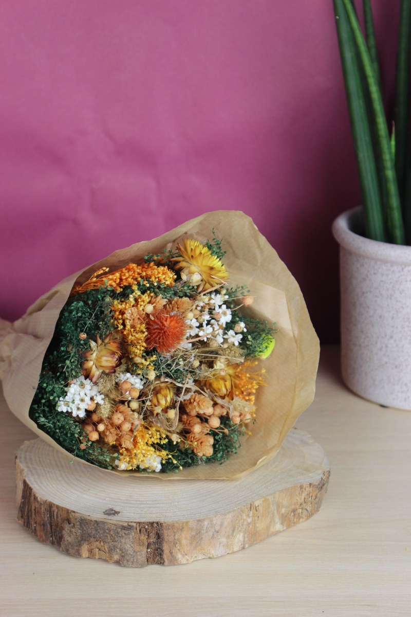 Bouquet de Fleurs Séchées Morgane- La Fontaine Fleurie