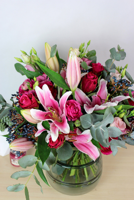 Bouquet de Fleurs Rose - La Fontaine Fleurie