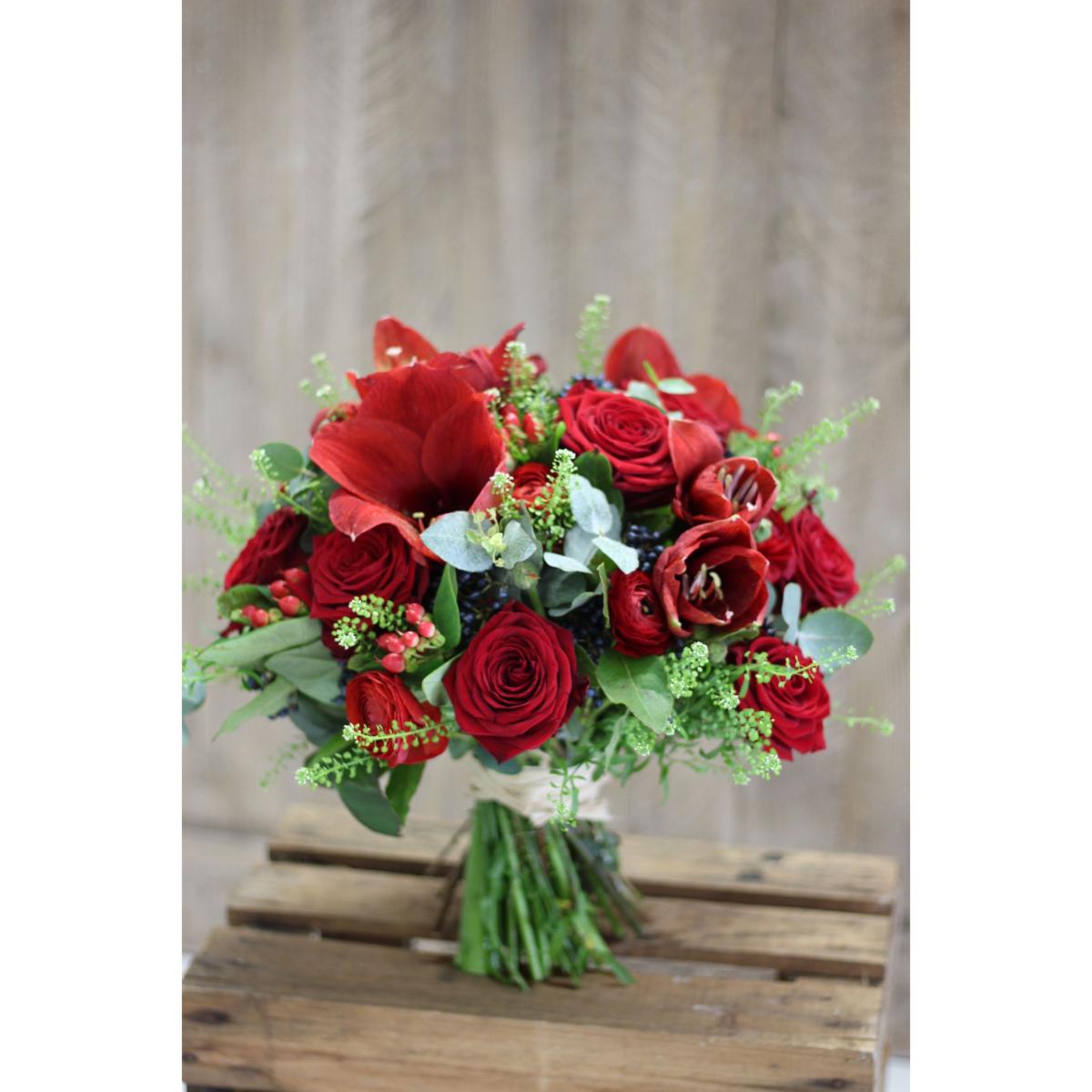 La fontaine fleurie - Offrir Bouquet de fleurs rouges Madrid